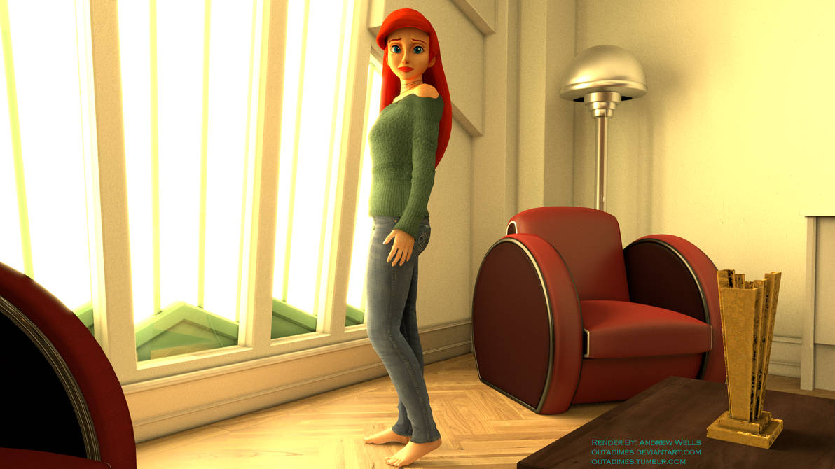 Ariel Green Sweater Alternate Angle By Outadimes On Deviantart