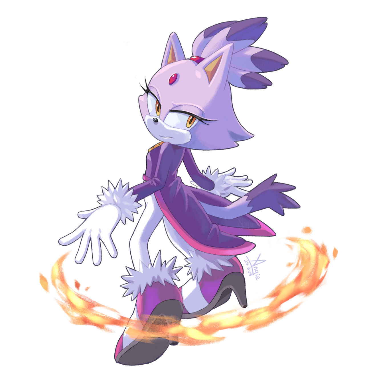 Blaze The Cat By Angiethecat2 On Deviantart