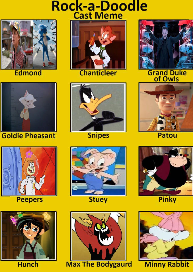 My Rock A Doodle Cast Meme By Morganthefandomgirl On Deviantart