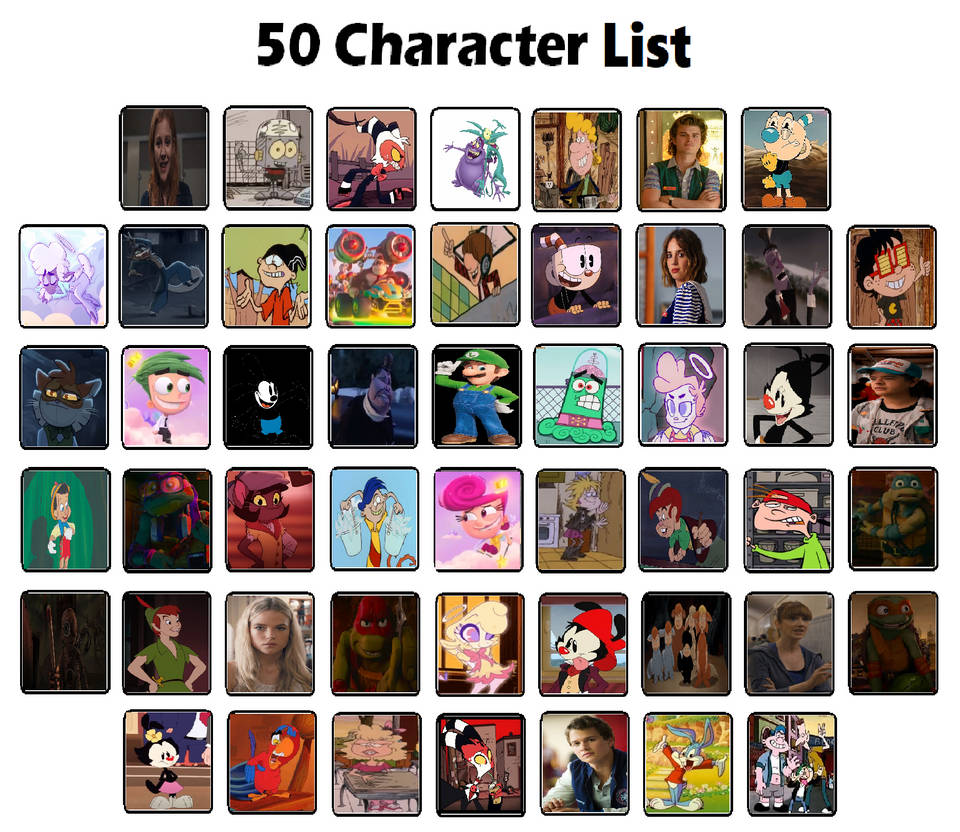 My 50 Favorite Characters by MorganTheFandomGirl on DeviantArt My 50 Favorite Characters by MorganTheFandomGirl on DeviantArt