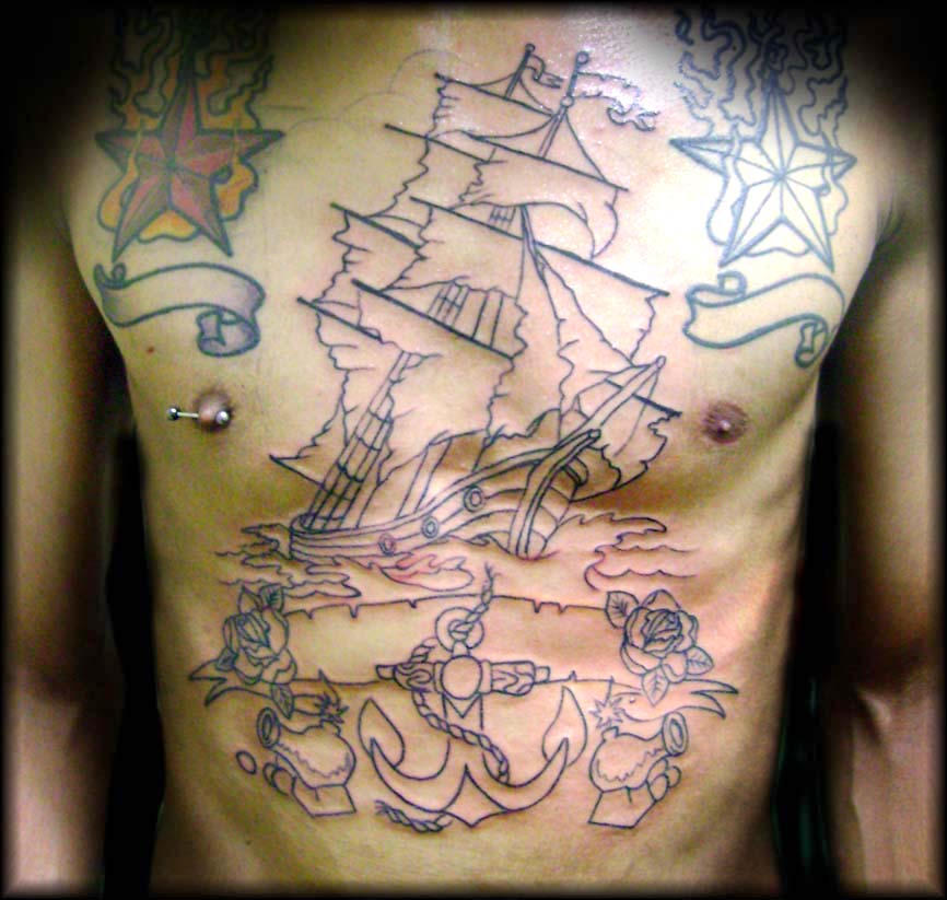 Old School Ship Tattoo By Gilrizzo On Deviantart