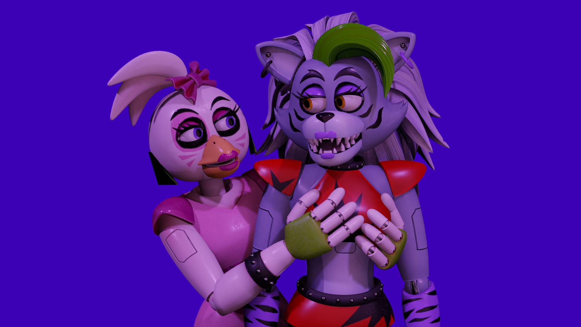 Glamrock Chica Touched Roxanne Wolfs Blender By Gwenalvarez36 On Deviantart