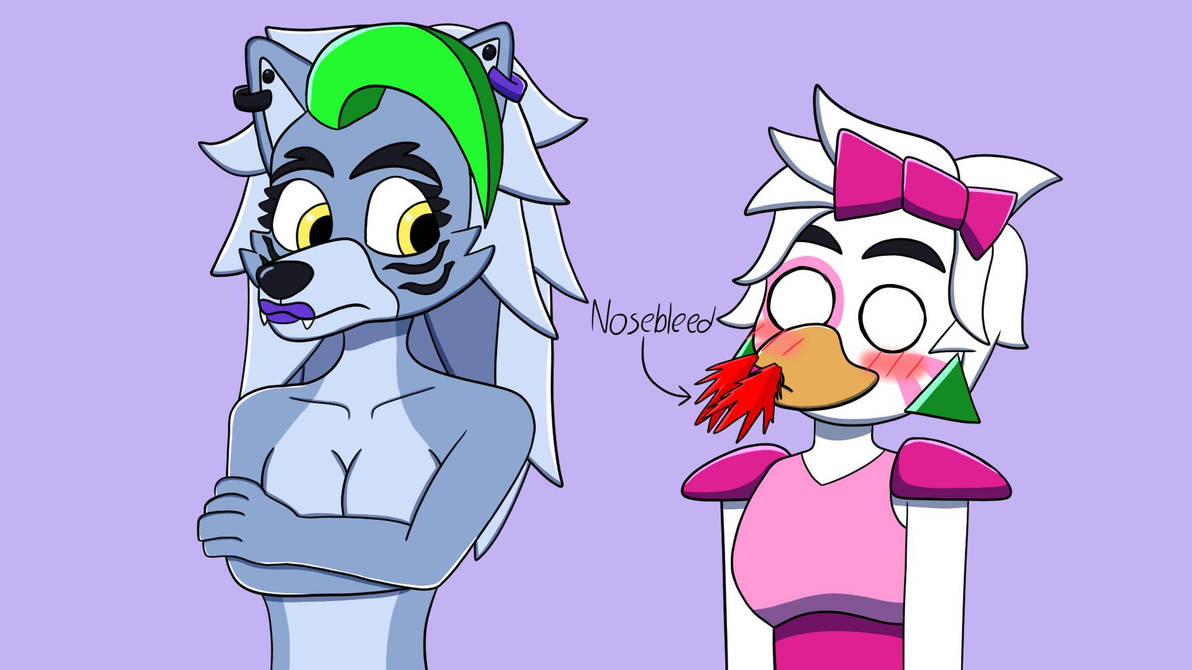 Roxanne Wolf X Glamrock Chica Fnaf Sb Fanart By Gwenalvarez36 On Deviantart