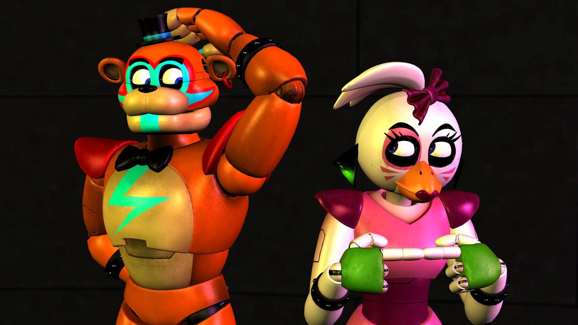 Glamrock Freddy Loves Glamrock Chica Sfm Fnaf Sb By Gwenalvarez36 On Deviantart