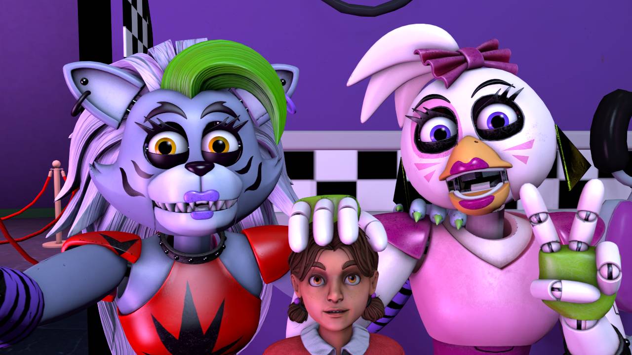 Roxanne Wolf Cassie And Glamrock Chica Fnaf Sb By Gwenalvarez36 On Deviantart