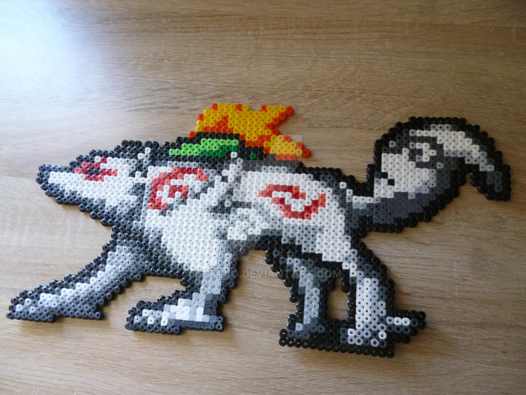 Sprite Of Amaterasu From Okami In Perler Beads By Kukirio On Deviantart