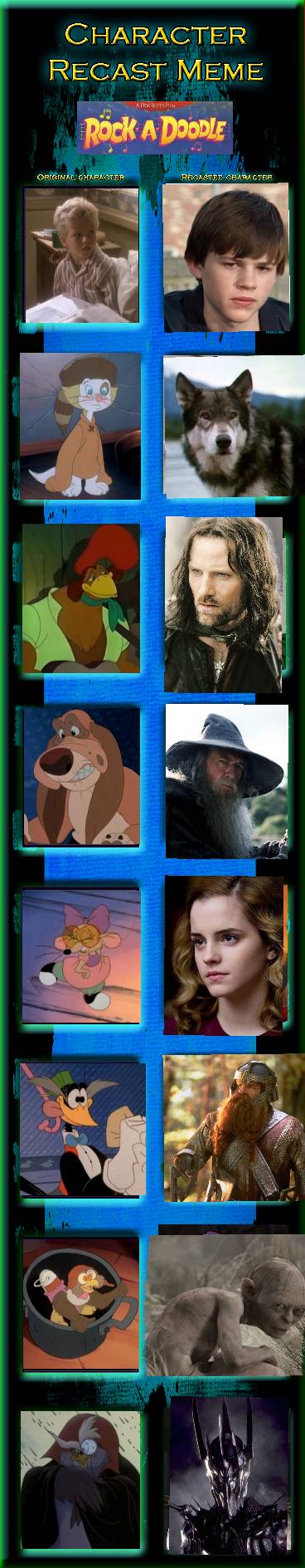 Rock A Doodle Recast Meme My Own Cast By Tabrizshadow On Deviantart