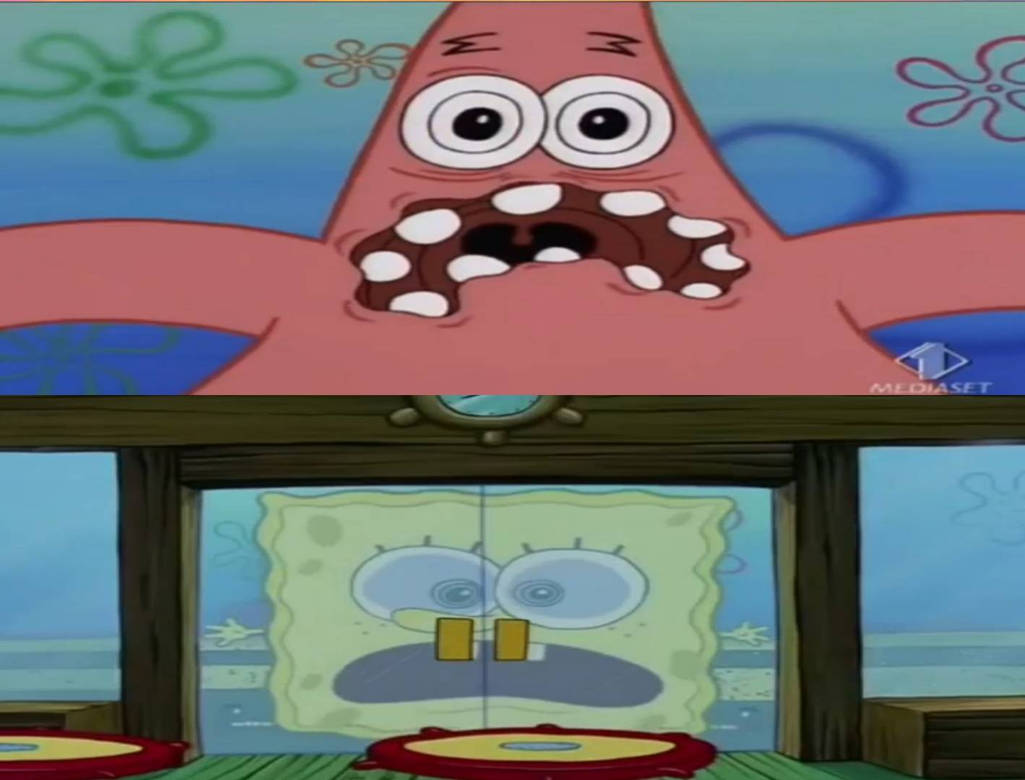 Patrick Roars At Spongebob Nudiepants By Tabrizshadow On Deviantart