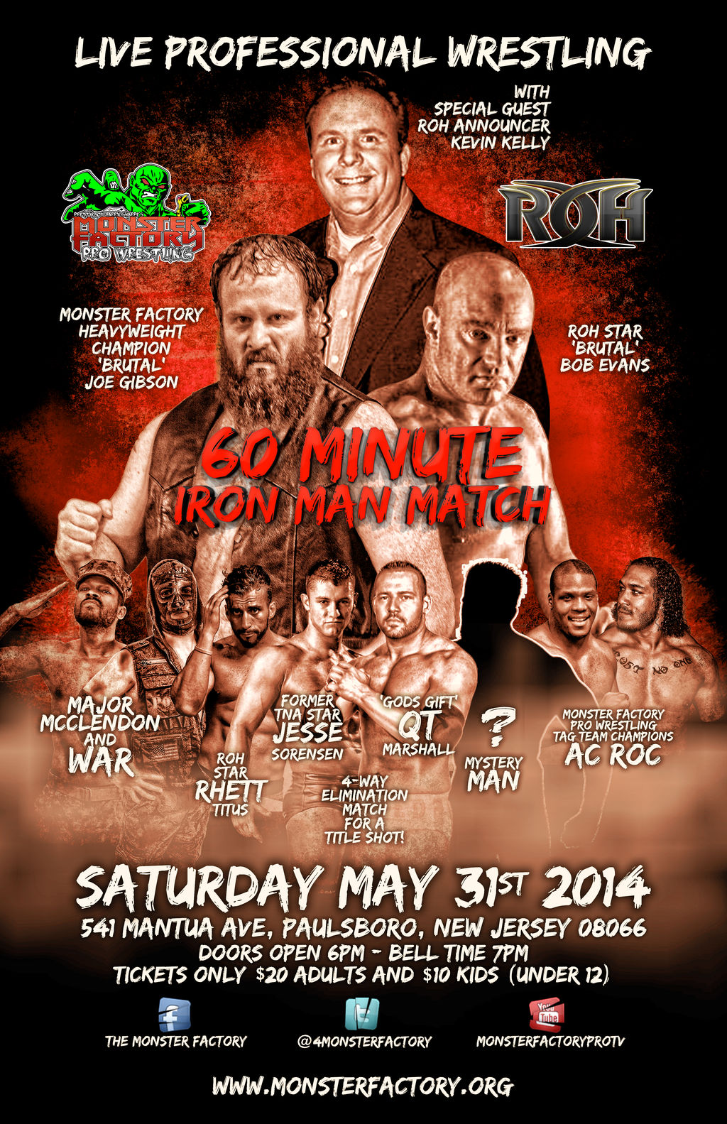 Monster Factory Pro Wrestling Event Poster By Theironskull On Deviantart