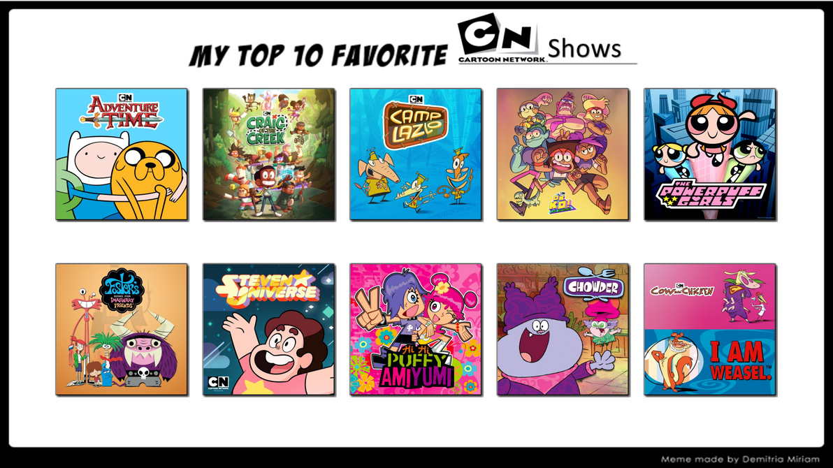 My Top 10 Favorite Cartoon Network Shows by Tagirovo on DeviantArt My Top 10 Favorite Cartoon Network Shows by Tagirovo on DeviantArt