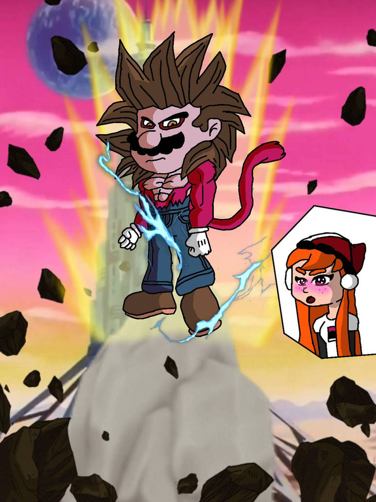 Meggy Meets Super Saiyan 4 Mario Digital Version By Classicamybeats On Deviantart