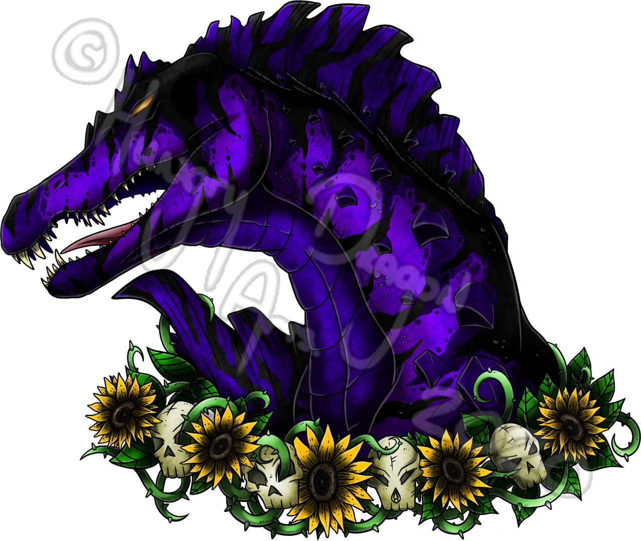 Hyperendocrin Spinosaurus Tattoo Design By Hungrydragonarts On Deviantart