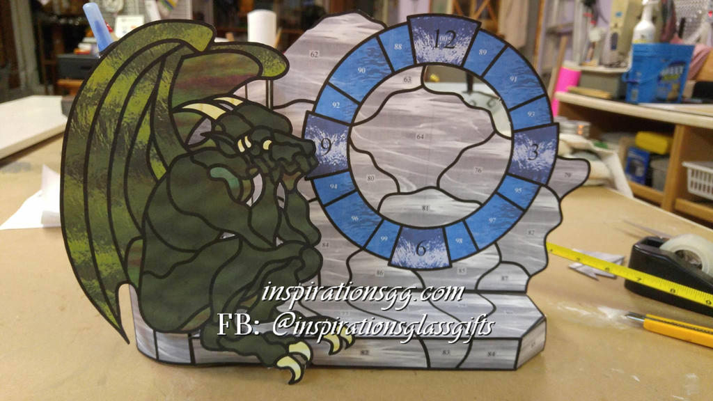 Gargoyle 3d Stained Glass Clock By Inspirationsglass On Deviantart