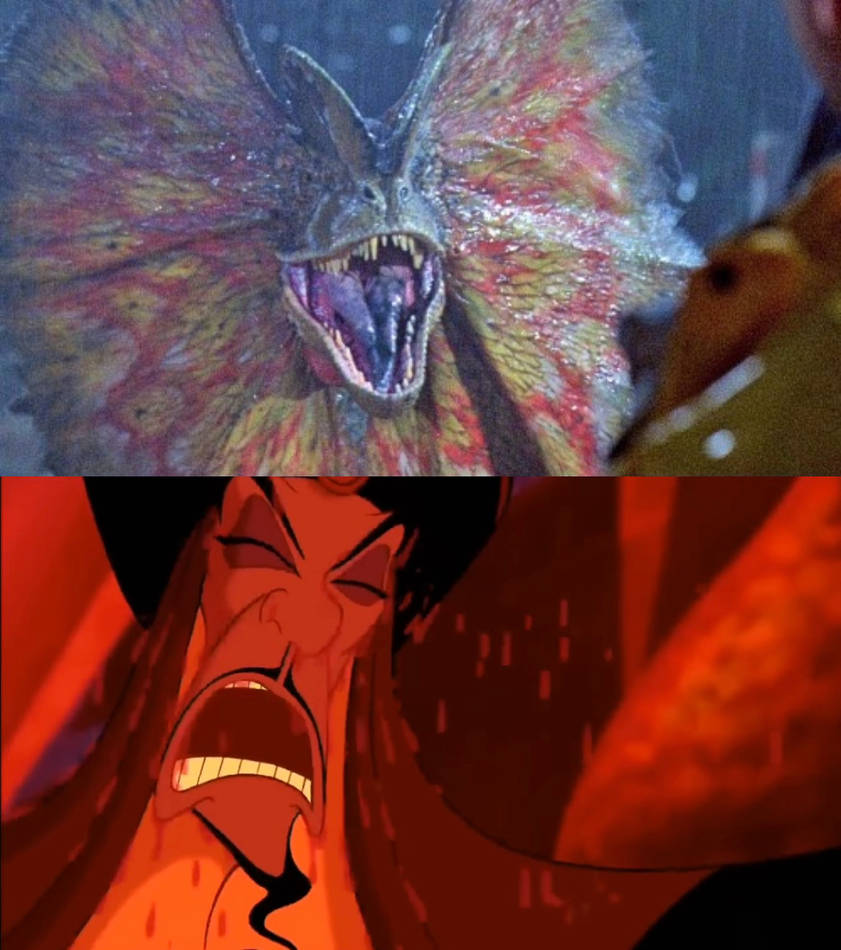 Dilophosaurus Spitting Venom At Jafar By Zackdel2001 On DeviantArt dilophosaurus-spitting-venom-at-jafar-by-zackdel2001-on-deviantart