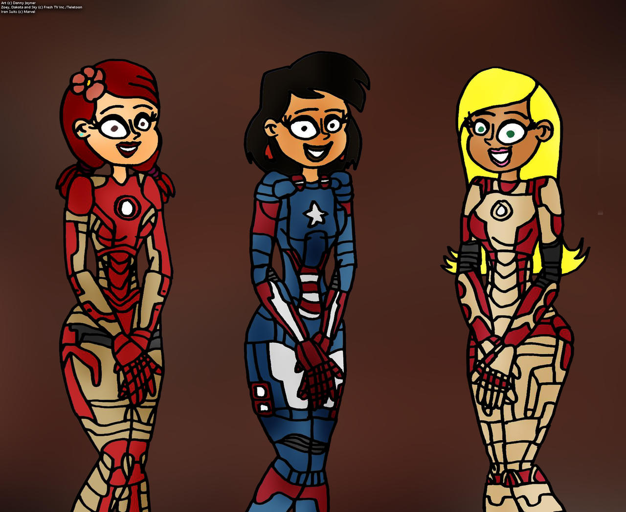 Zoey Dakota And Sky In Iron Suits By Rdj1995 On Deviantart