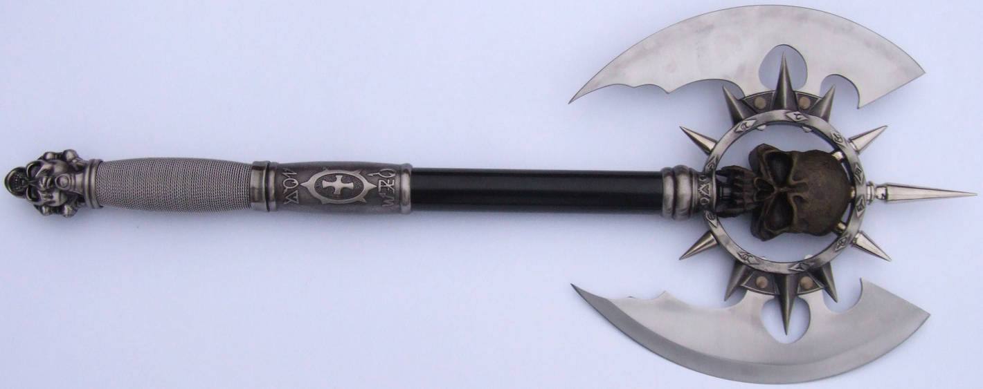Conjal Huge Skull Battle Axe by FantasyStock on DeviantArt