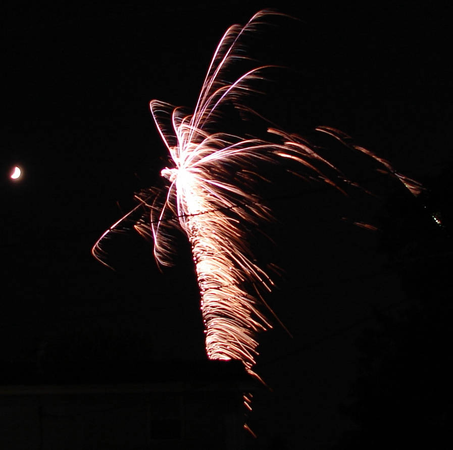 Unexpected Fireworks + Moon 2 by FantasyStock on DeviantArt