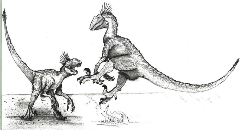Raptors fight by Kawekaweau on DeviantArt