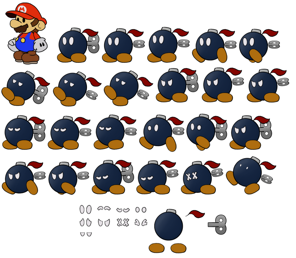 Bobby Bob Omb Paper Mario Restricted Ver By Derekminya On Deviantart