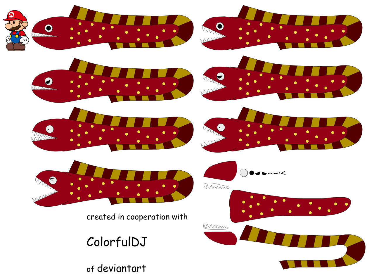 Unagi (Paper Mario-Style) by DerekminyA on DeviantArt Unagi (Paper Mario-Style) by DerekminyA on DeviantArt