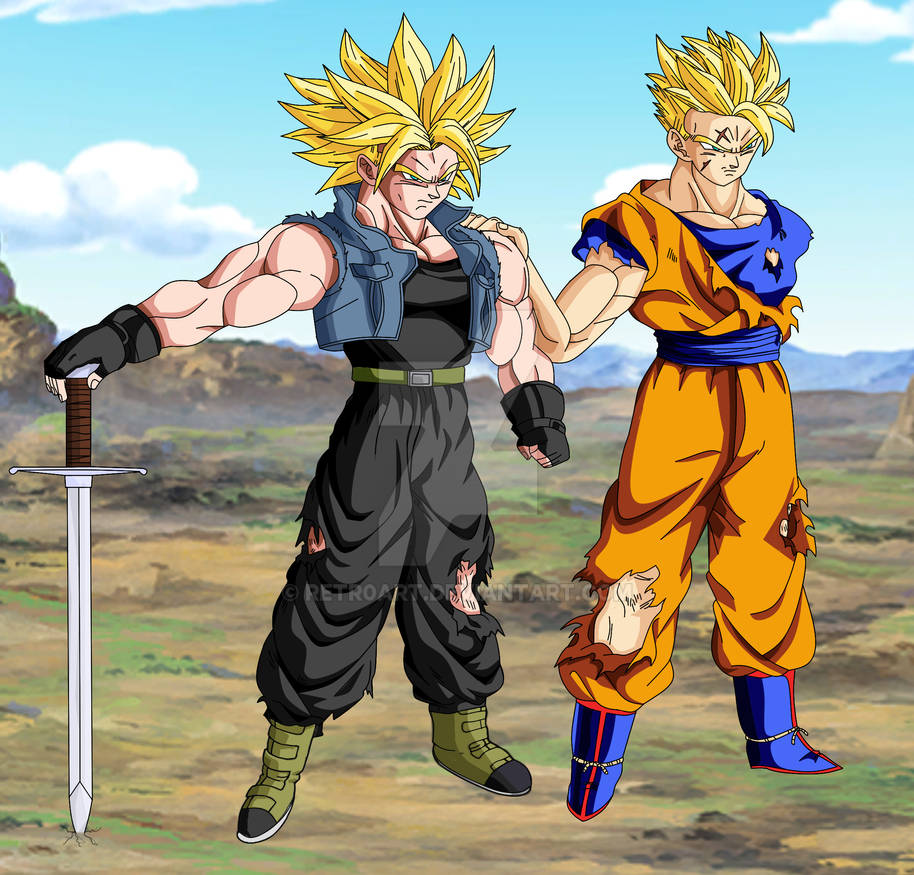 Future Trunks And Gohan Side By Side By Retr0art On Deviantart