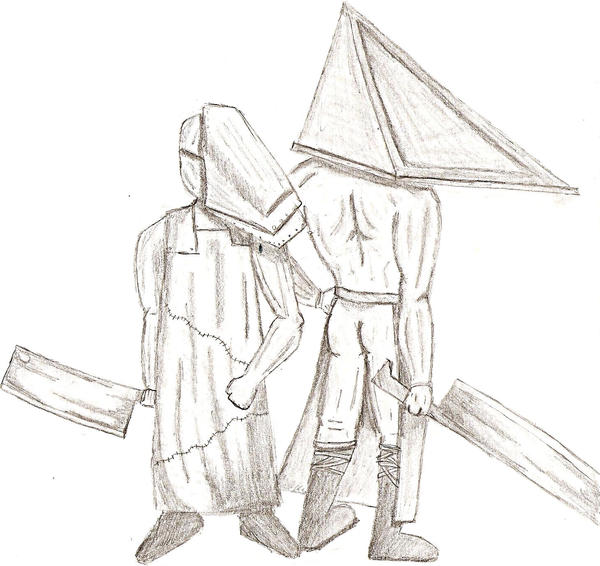 Pyramid Head and the Butcher by MonkeyKid61 on DeviantArt