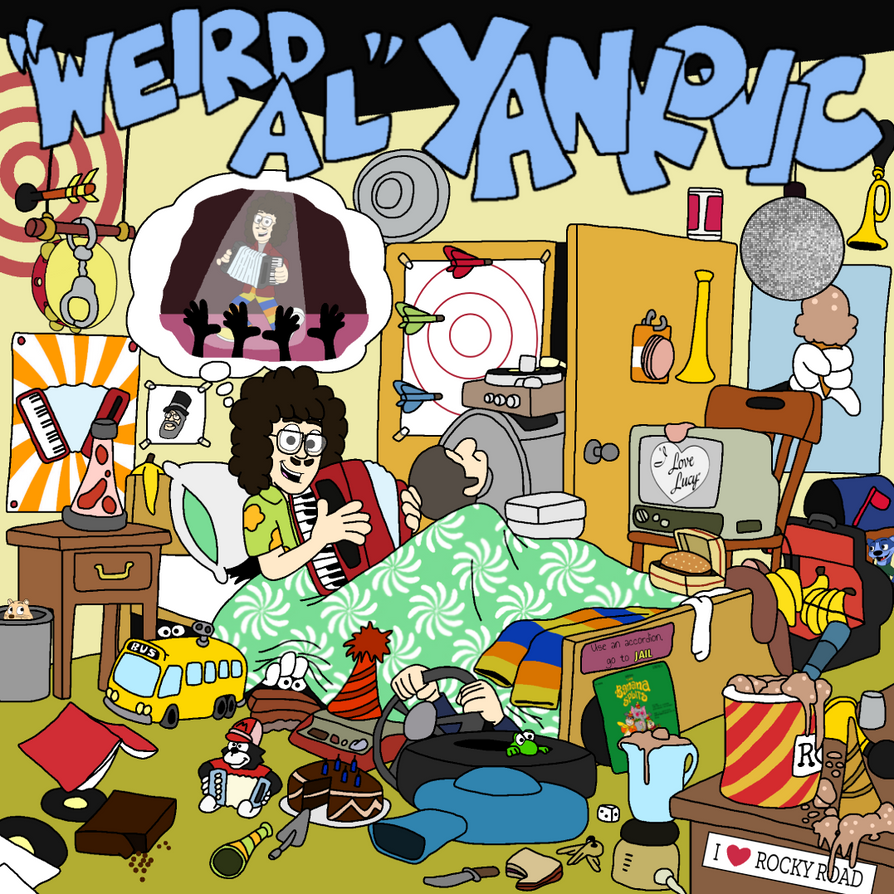 Weird Al Yankovic Debut Album Cover Redrawn By Deetommcartoons On Deviantart