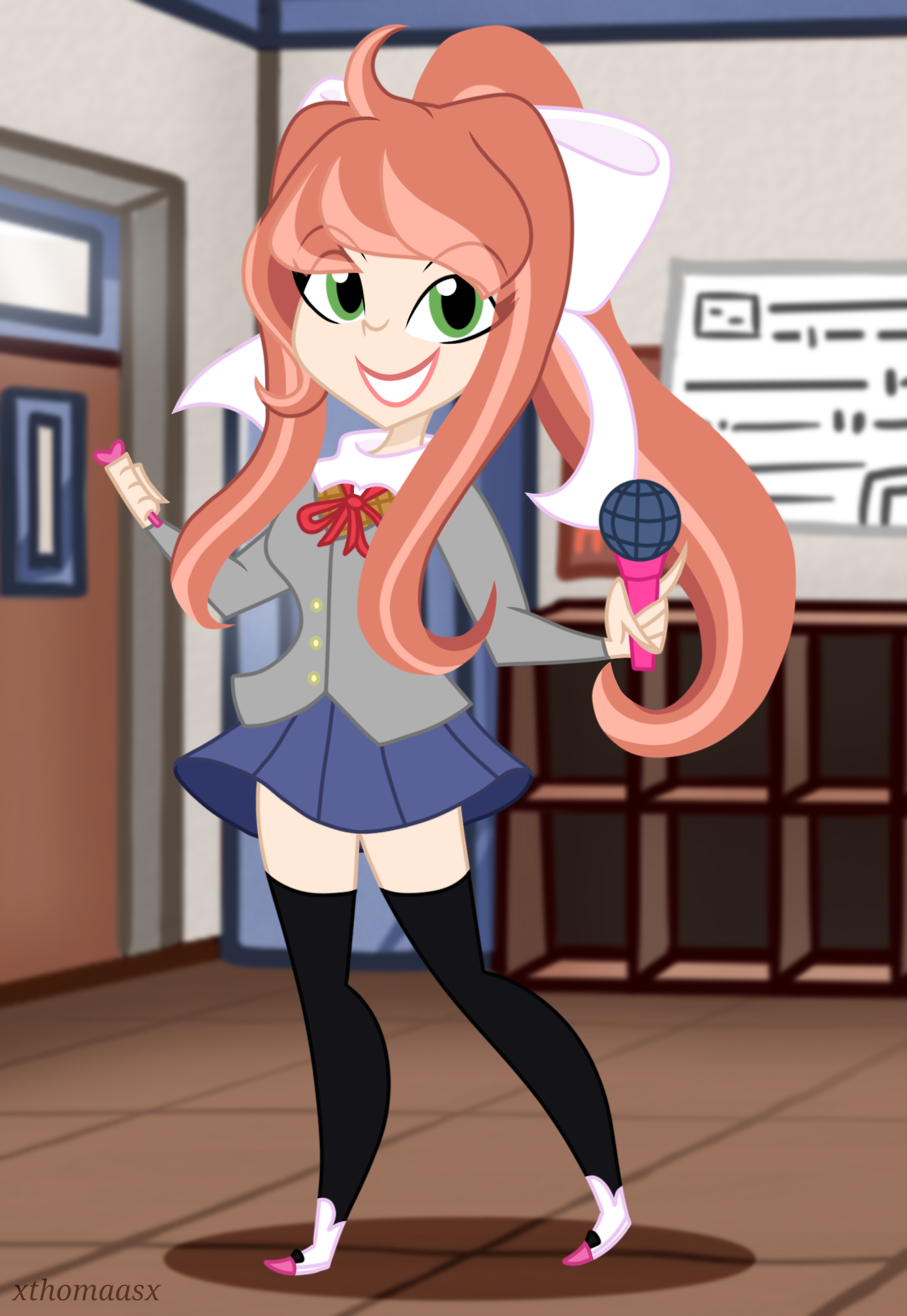 Fnf Monika By Xthomaasx On Deviantart