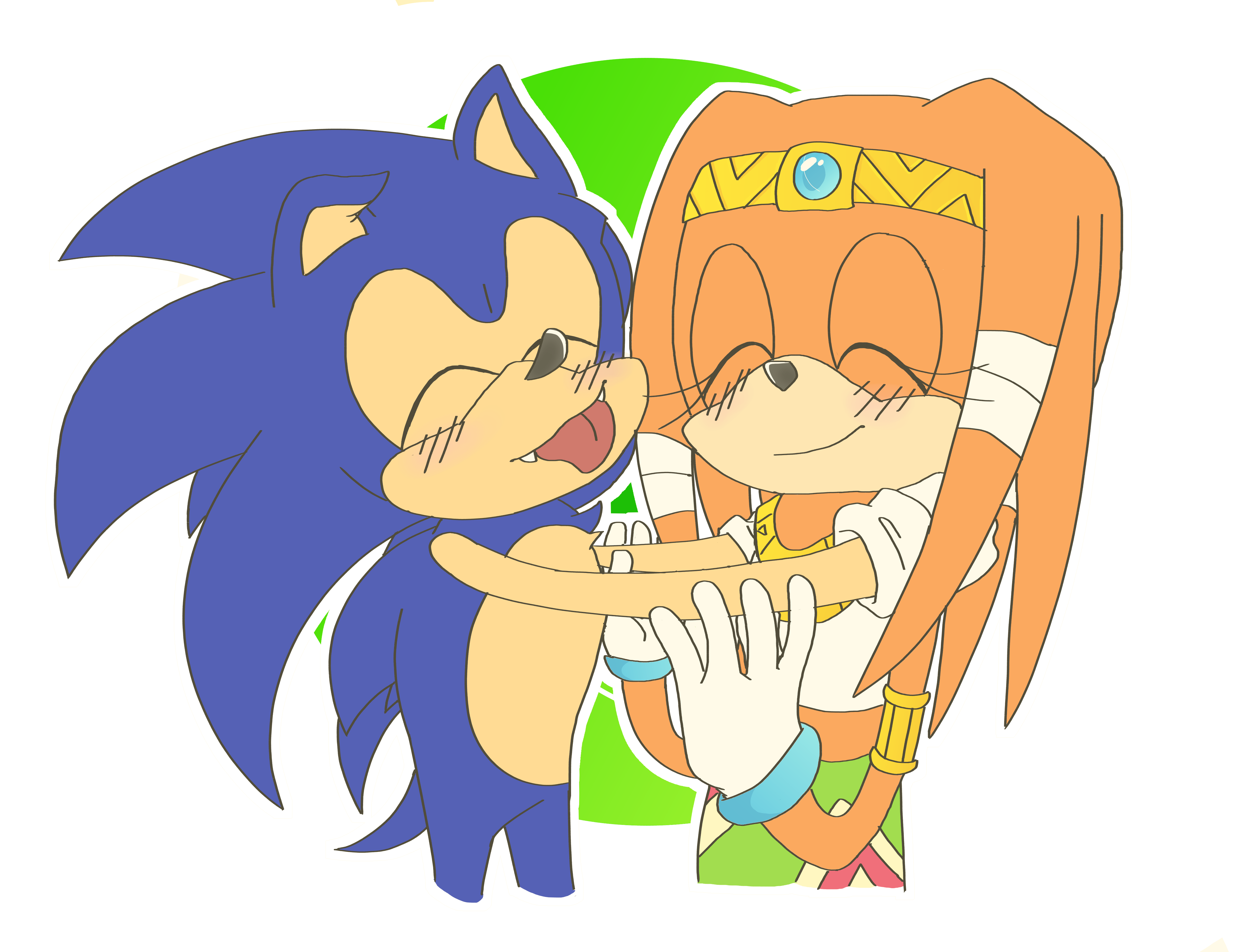 Sonic And Tikal By Dragixz On Deviantart