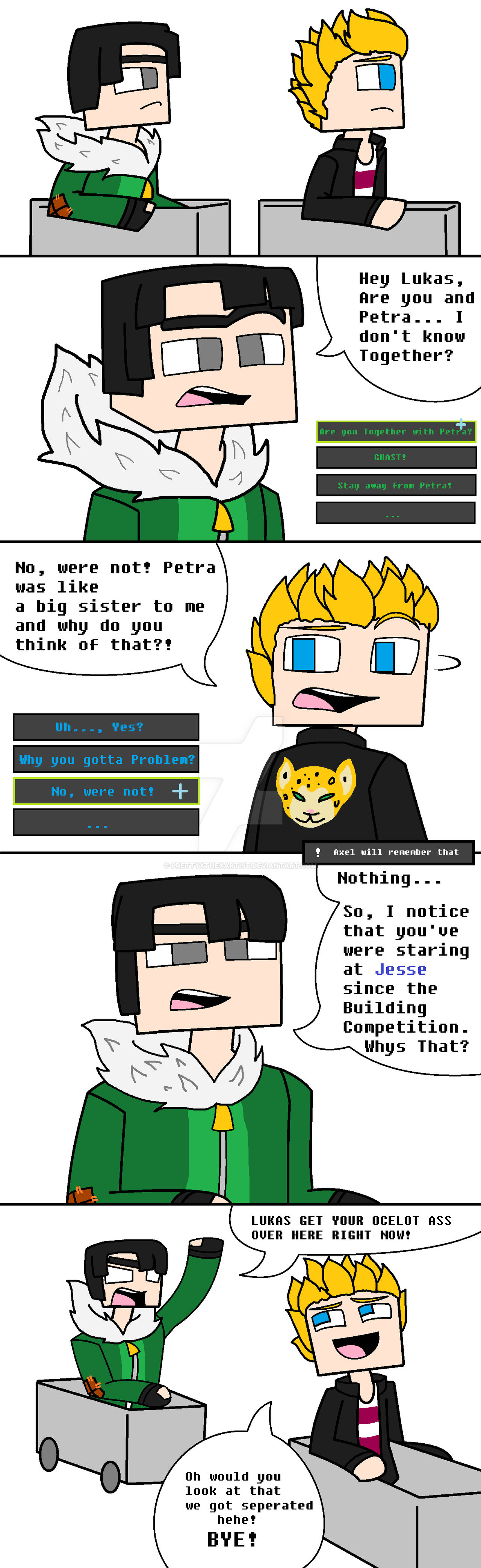 Minecraft Story Mode Lukas And Axel By Prettyxthexartist On Deviantart