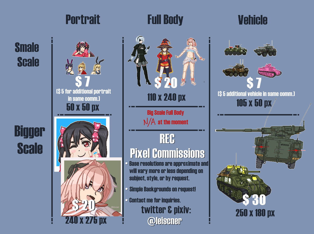 my pixel art commission sheet :) by Recnai on DeviantArt my pixel art commission sheet :) by Recnai on DeviantArt