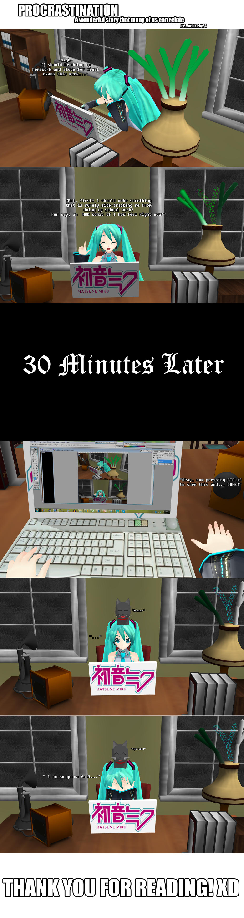 Mmd Comic 1 Procrastination By Mariokirby64 On Deviantart