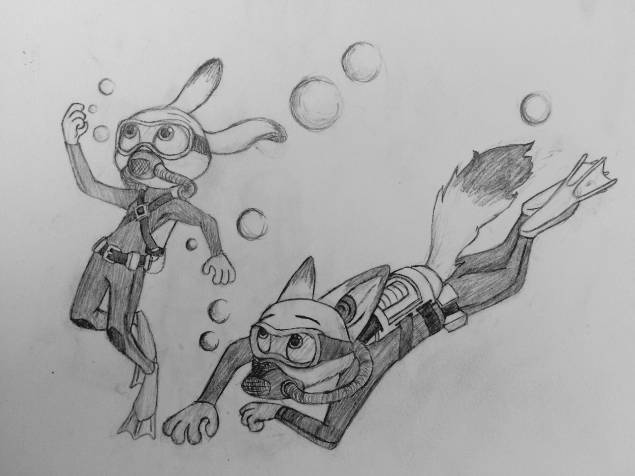 Scuba Judy Hopps And Scuba Nick Wilde By Captainlongbenoneleg On Deviantart