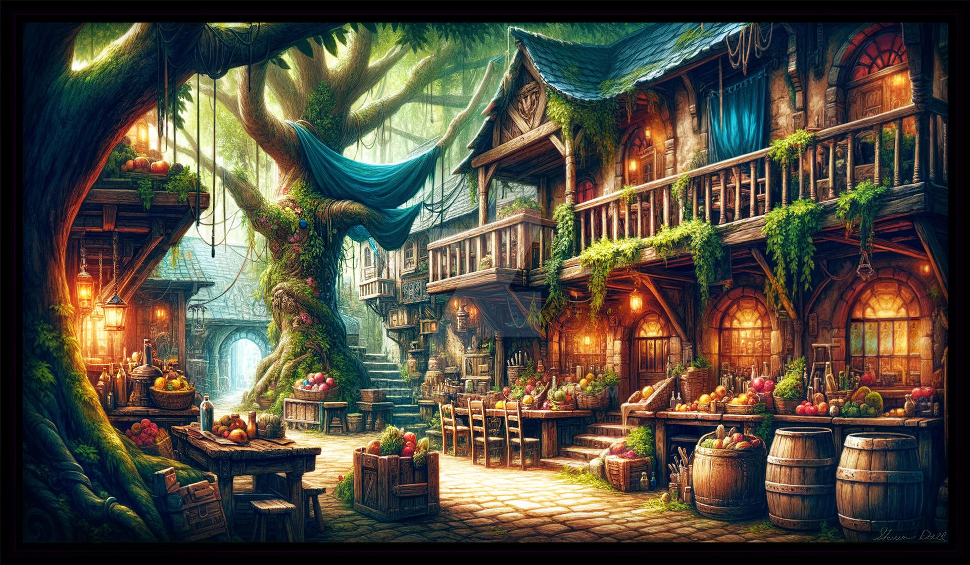 Bustling Market By Chronamut On Deviantart