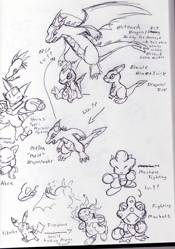 Fakemon Ideas 1 by rosa-pegasus on DeviantArt