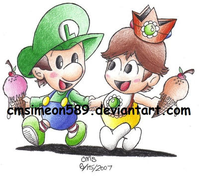 Baby Daisy and Baby Luigi by cmdixon589 on DeviantArt