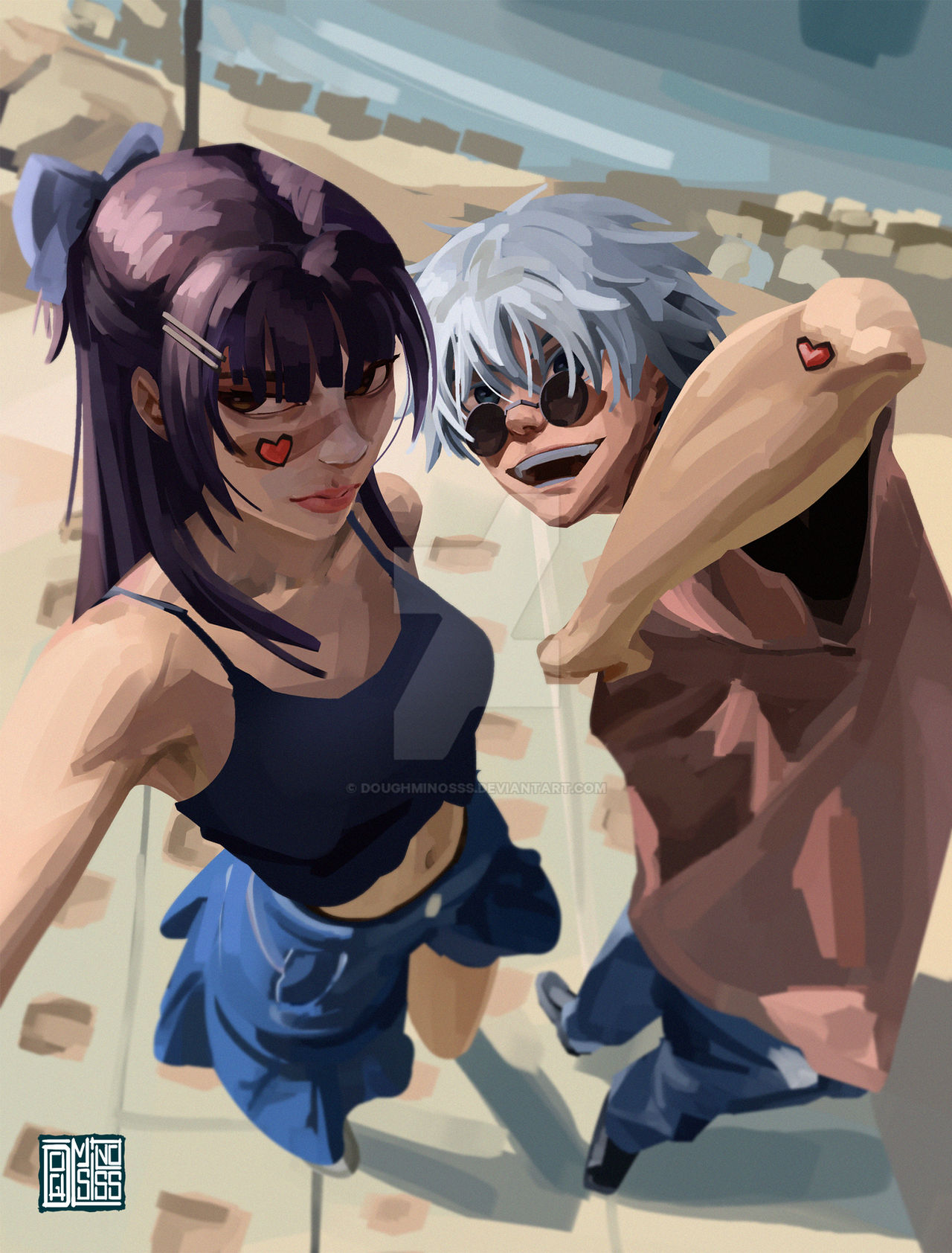 Gojo And Utahime Date By Doughminosss On Deviantart
