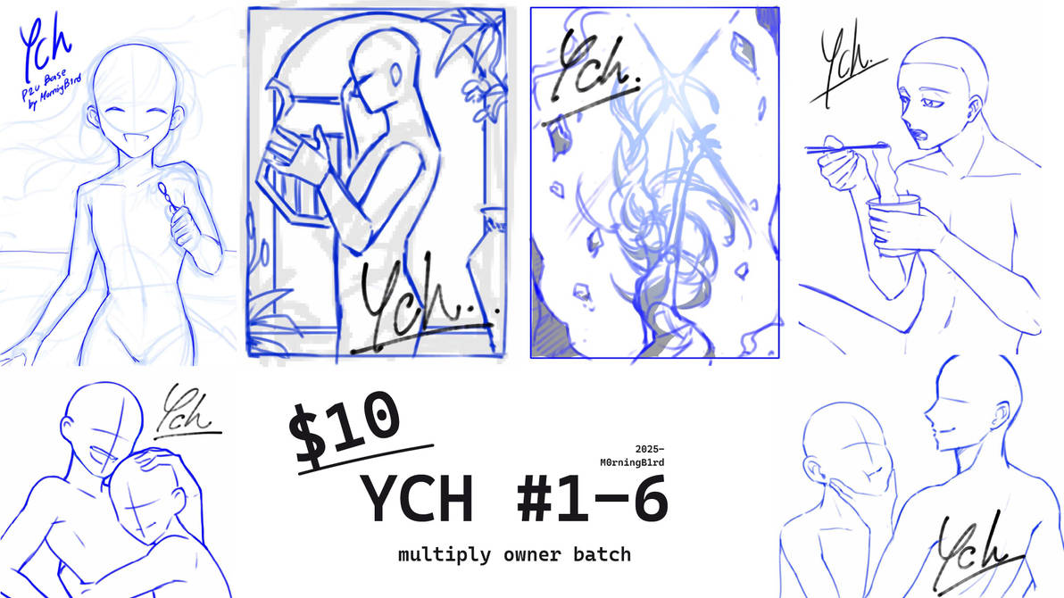 Ych Batch 1 6 Open By M0rningb1rd On Deviantart
