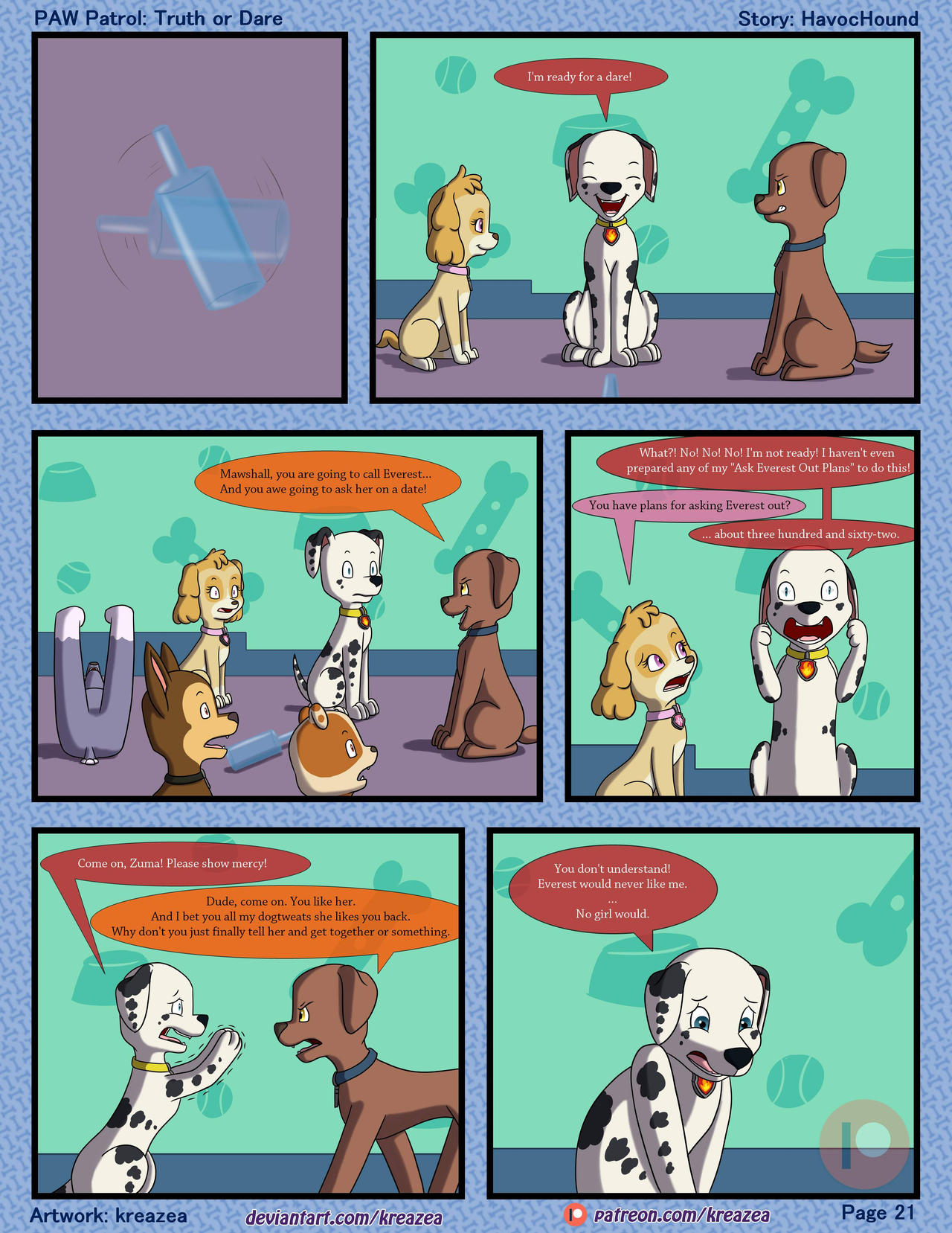 Paw Patrol Comic Truth Or Dare Pg 21 By Kreazea On Deviantart