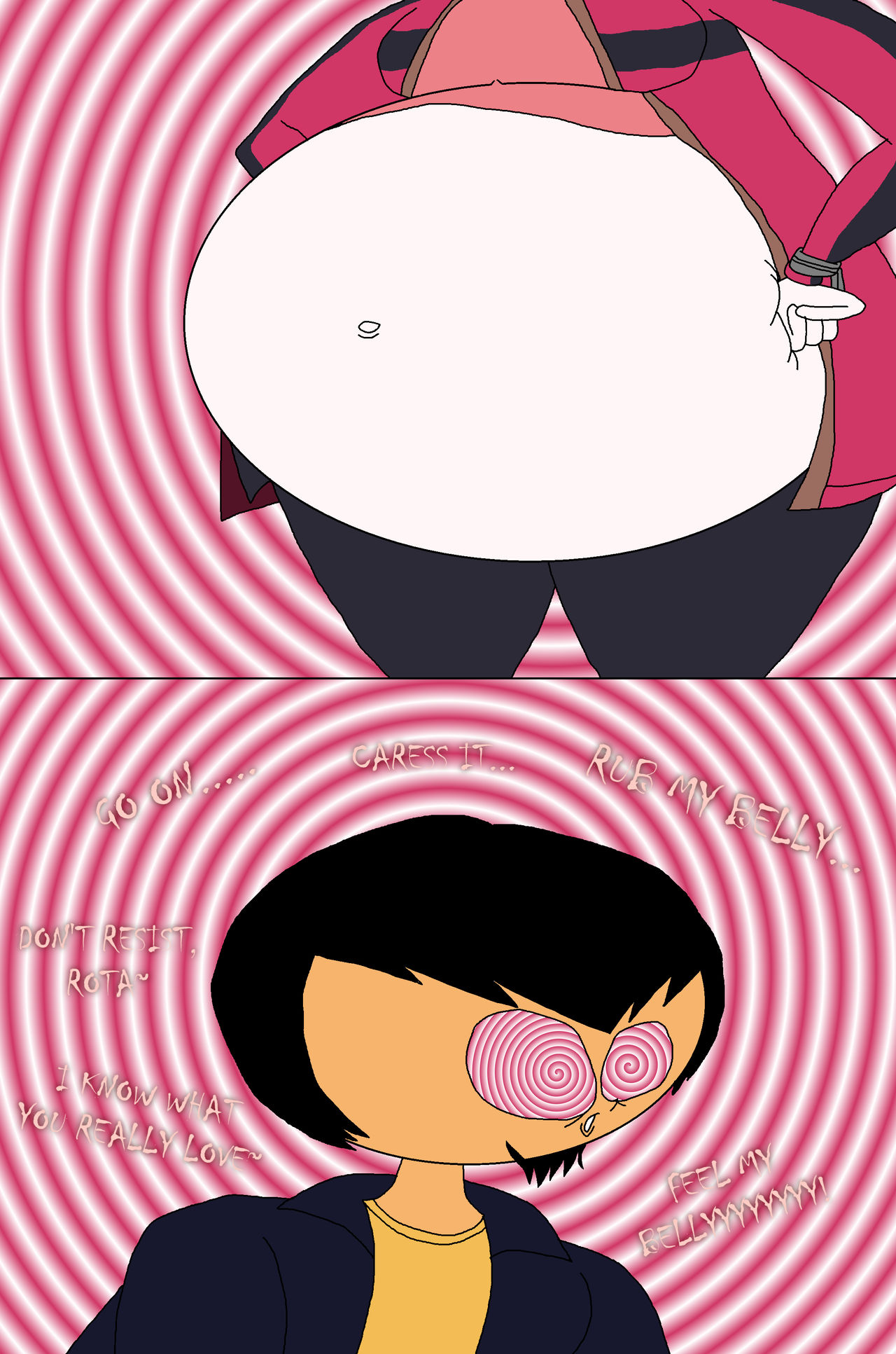 Harukos Belly Hypnotism By Trc Tooniversity On Deviantart