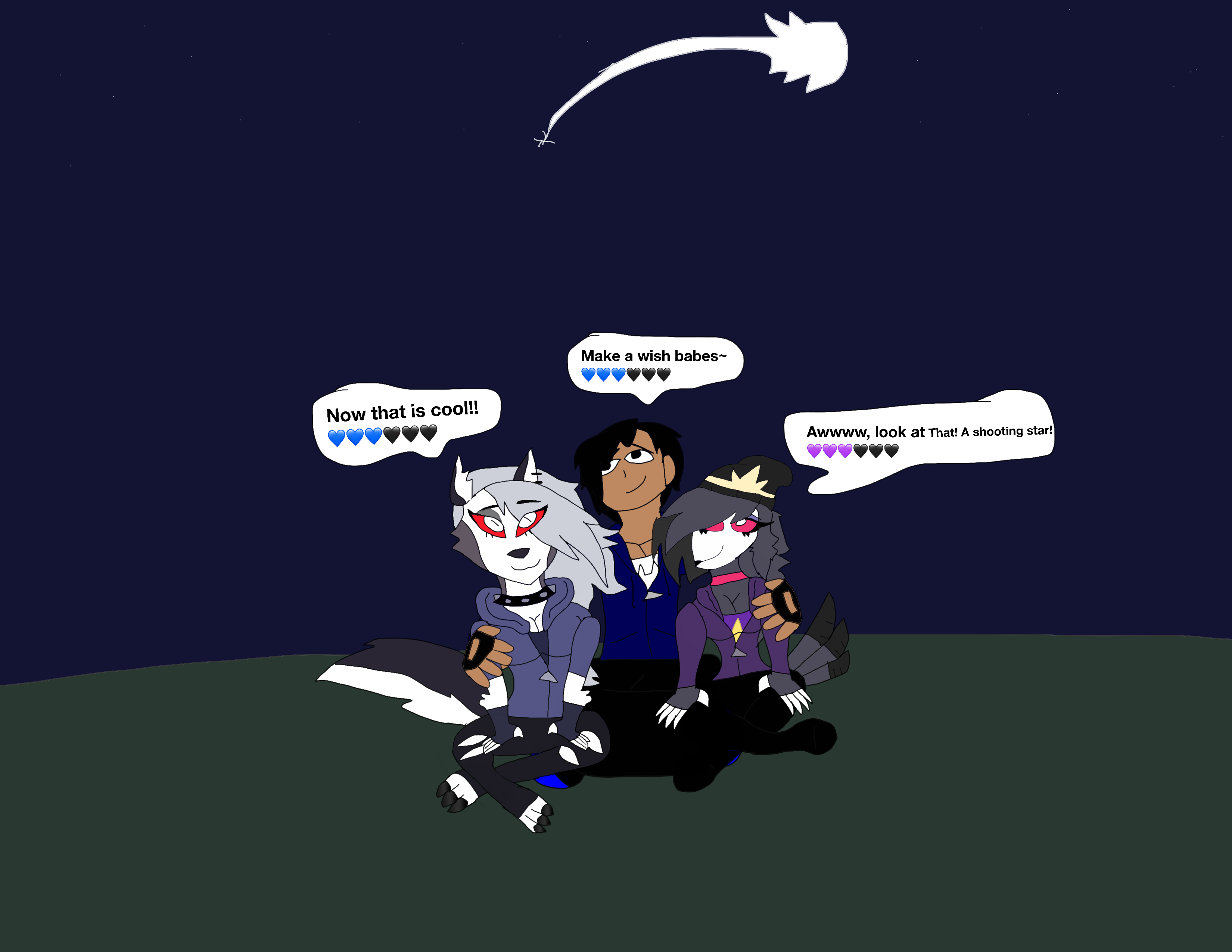 Watching Shooting Stars Together By Supersaiyanplusultra On Deviantart