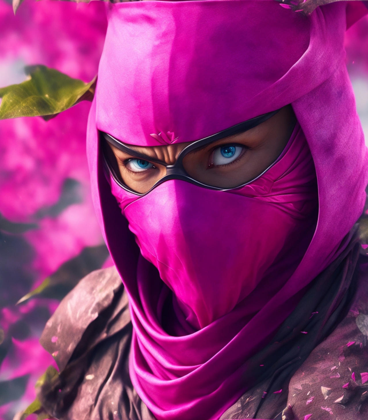 Pink Color Ninja Face By R Arts01 On Deviantart