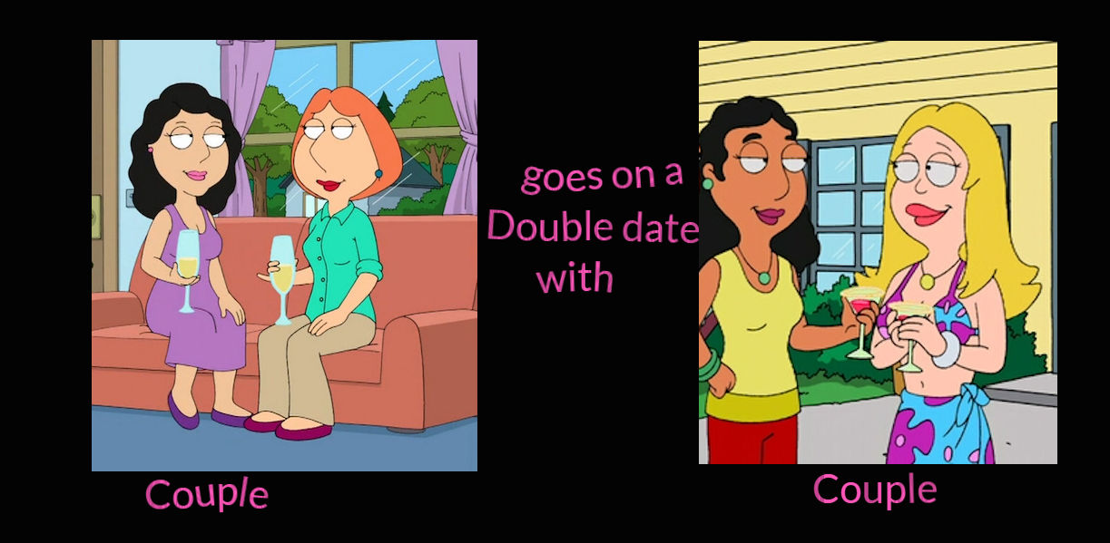 Bonnie And Lois Double Date W Linda And Francine By Tito Mosquito On Deviantart