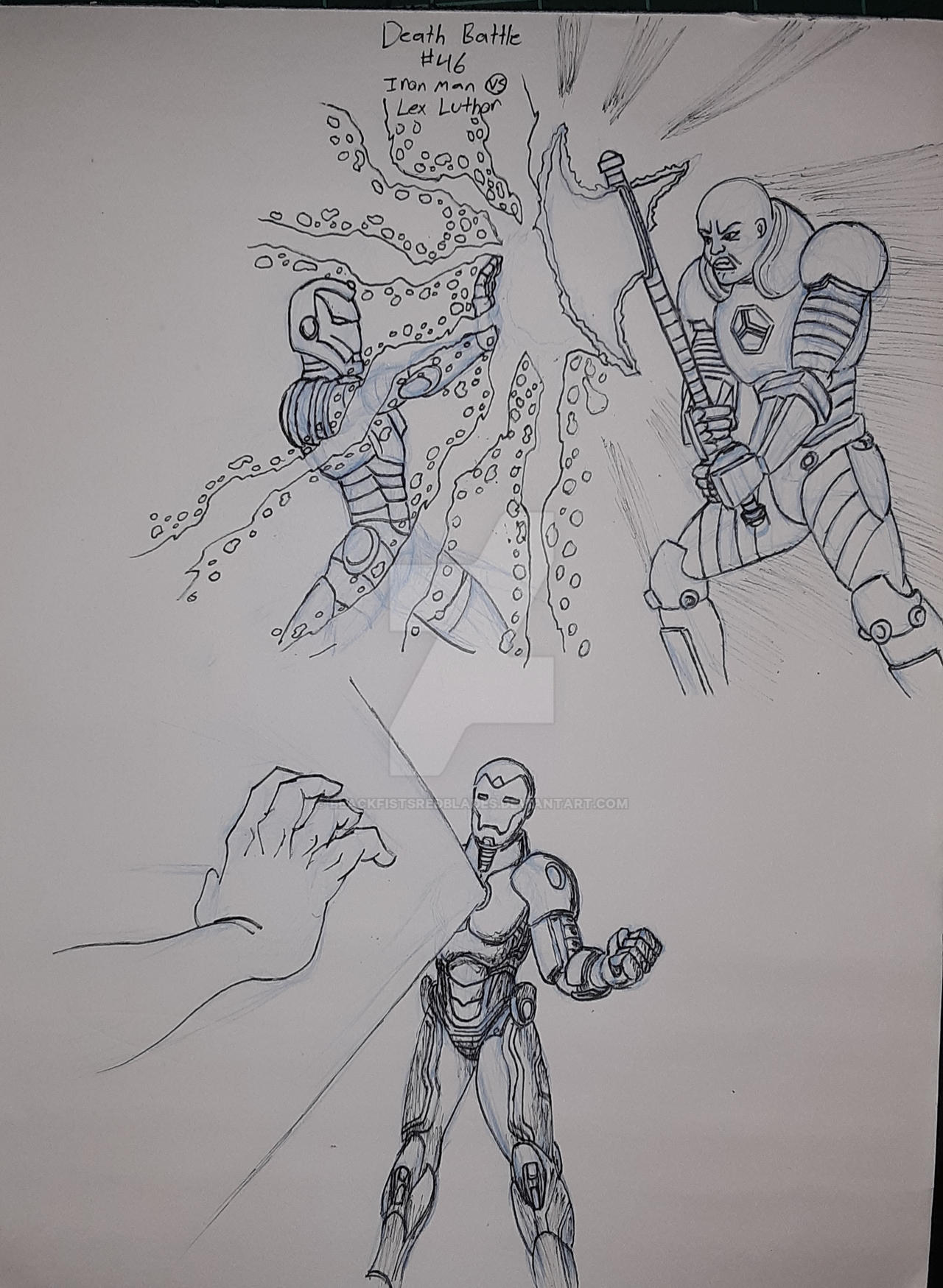 Iron Man Vs Lex Luthor Death Battle 46 By Blackfistsredblades On