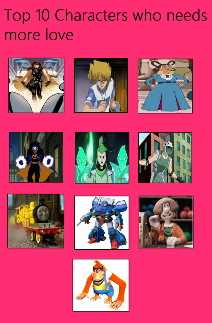 My Top 10 Characters Who Need More Love By Raiu3985 On Deviantart