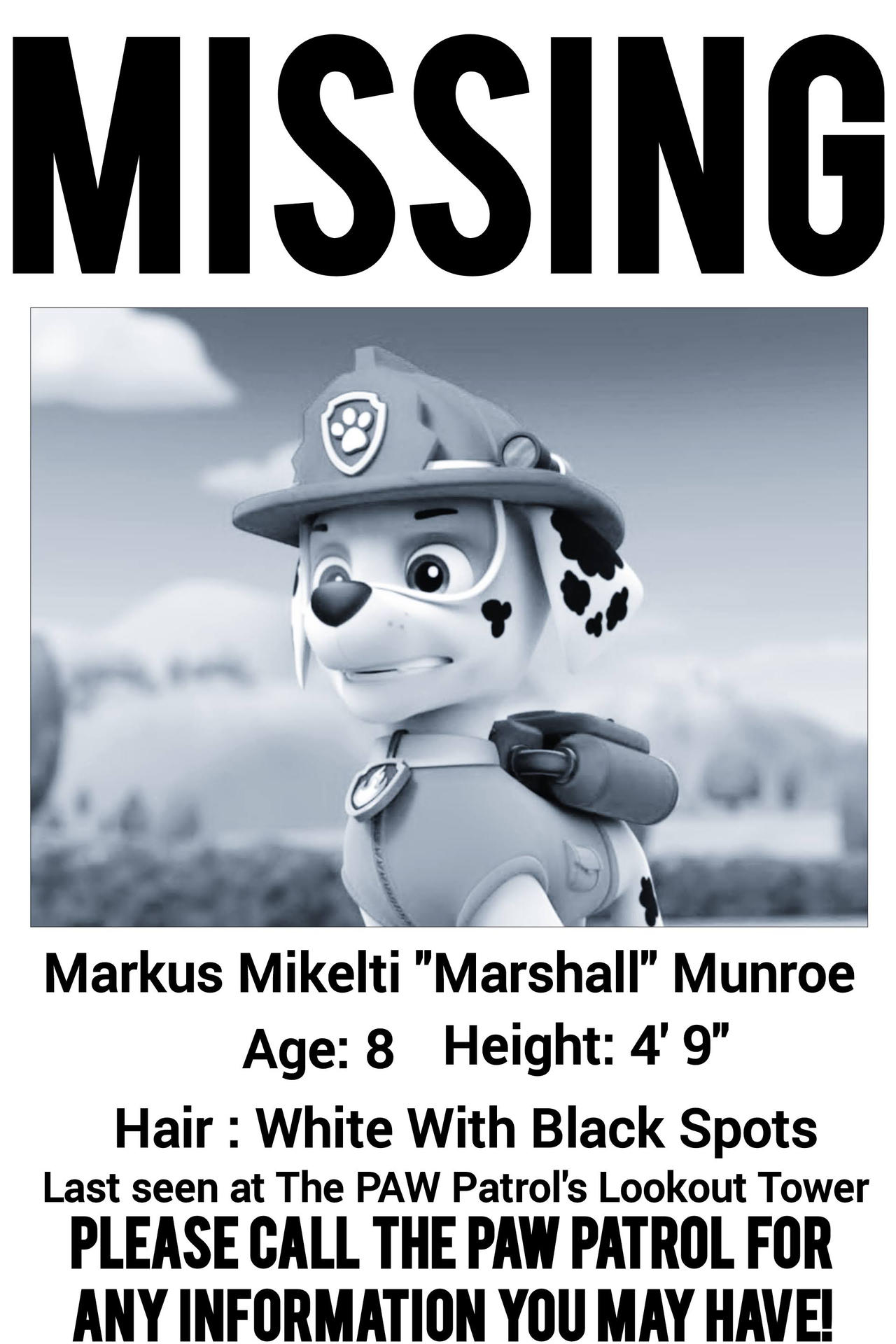 Marshall Missing Poster Read Description By Othabland On Deviantart