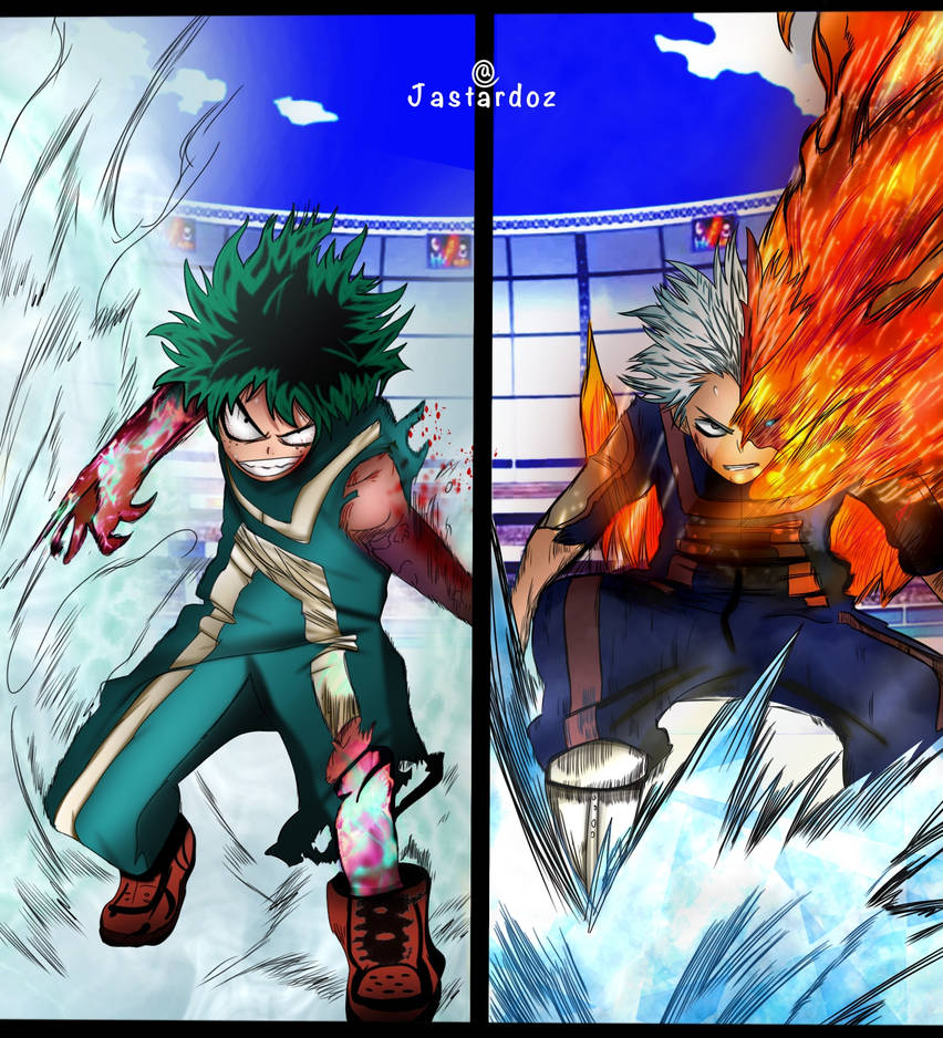 Deku Vs Todoroki By Jastardoz On Deviantart
