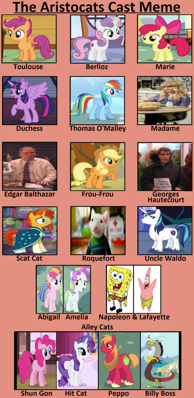 The Aristocats Recast Meme By Aldwinpanny10 On Deviantart
