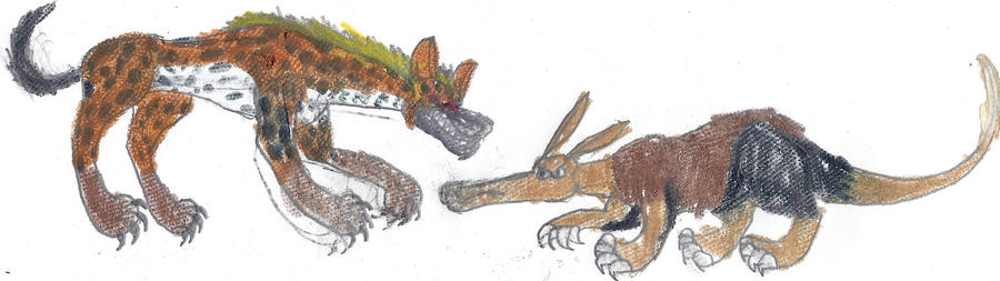 Aardvark Vs Spotted Hyena By Masonday On Deviantart