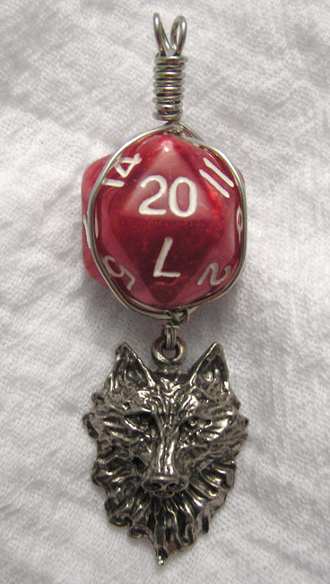 Red Wolf d20 Pendant by lavadragon on DeviantArt